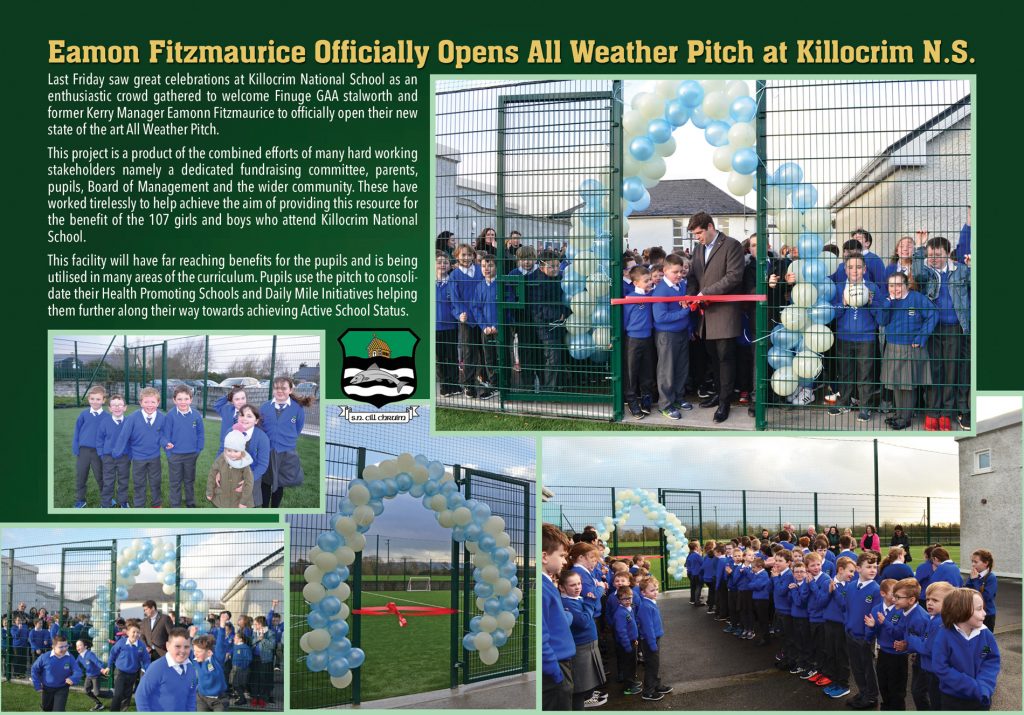 Eamon Fitzmaurice Officially Open All Weather Pitch at Killocrim NS ...