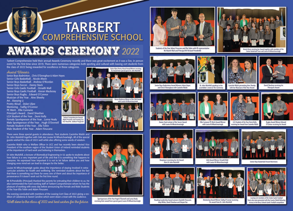 Tarbert Comprehensive Awards Ceremony 2022 - The Advertiser